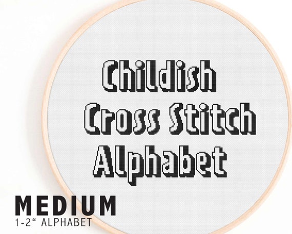 Full Alphabet Cross Stitch Pattern Kids Cross Stitch - Etsy