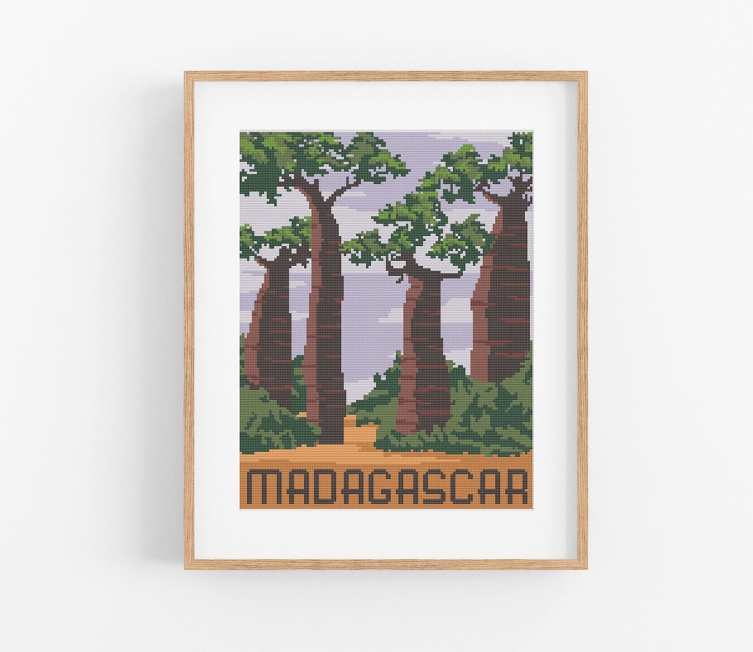 Vintage Travel Madagascar Cross Stitch Pattern - African Countries ...