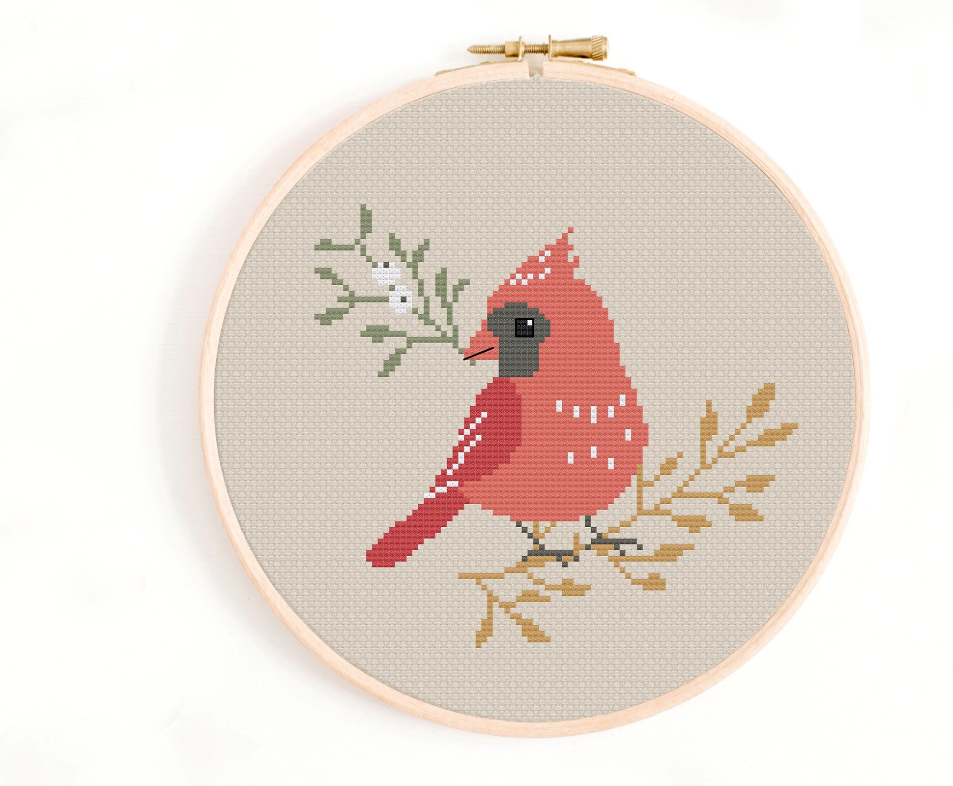 Red Cardinal Cross Stitch Pattern Winter Birds Cross Stitch - Etsy Ireland