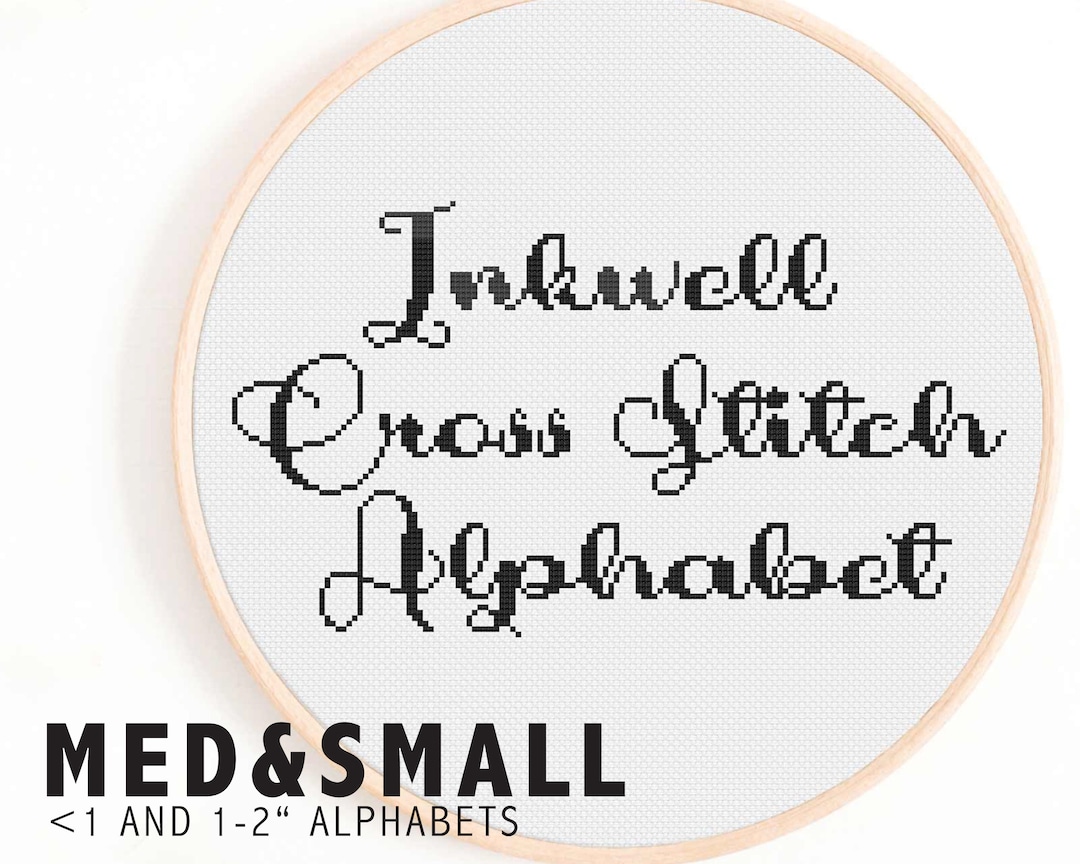 Full Alphabet Cross Stitch Pattern - Calligraphy Cross Stitch Alphabet ...