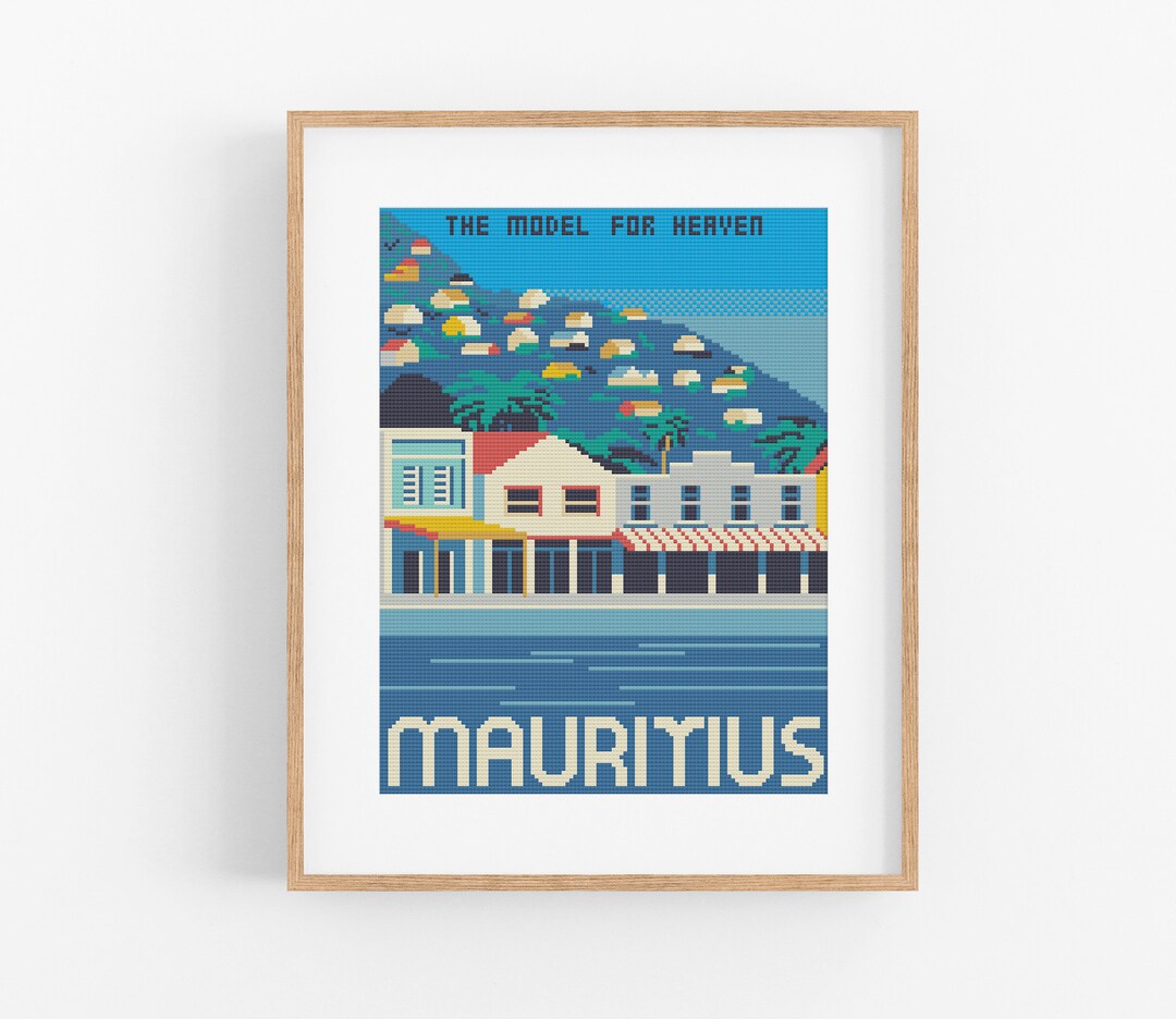Vintage Travel Mauritius Cross Stitch Pattern - East Africa Cross ...