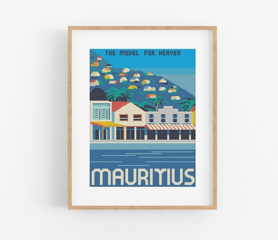 Vintage Travel Mauritius Cross Stitch Pattern East Africa - Etsy