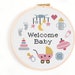 Welcome Baby Cross Stitch Pattern - New Baby Cross Stitch Pattern PDF ...