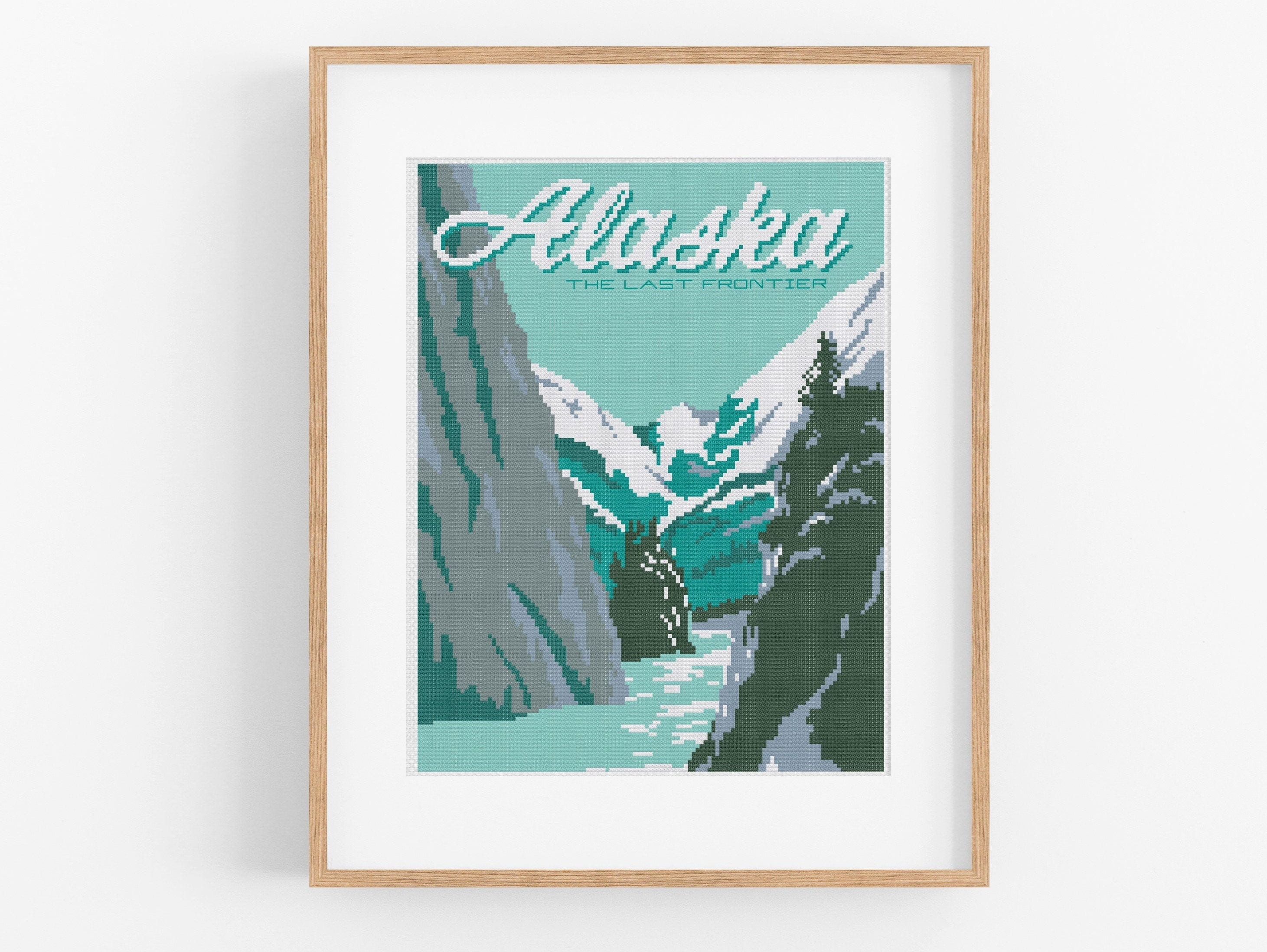 Vintage Travel 'alaska' Cross Stitch Pattern Vintage - Etsy