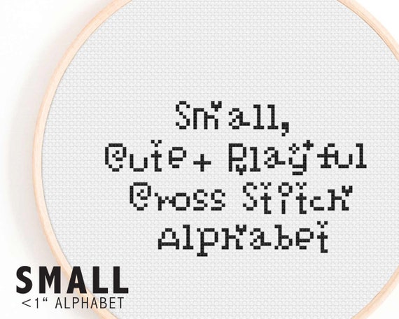 Small Alphabet Cross Stitch Pattern Cute and Playful Cross - Etsy