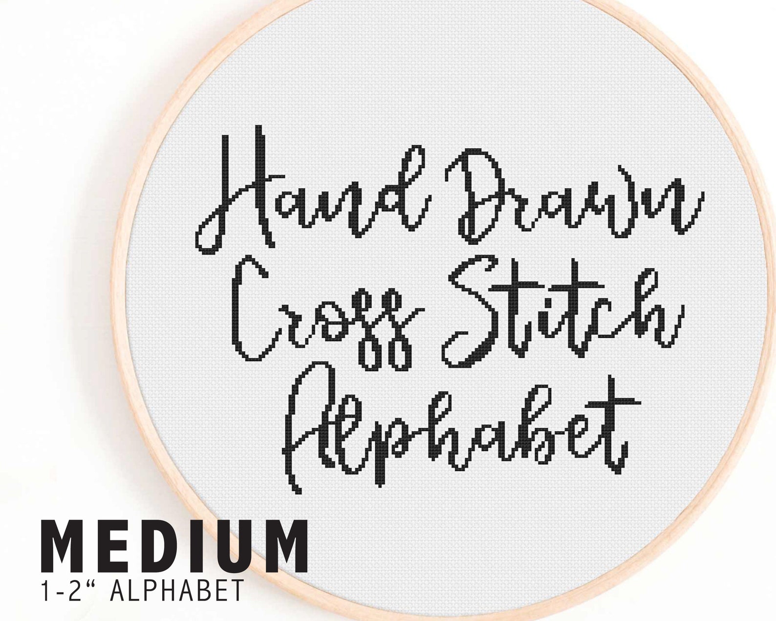 Hand Drawn Alphabet Cross Stitch Pattern Handwriting Cross - Etsy