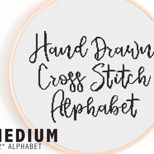 Handwriting Alphabet Cross Stitch Pattern Modern Calligraphy - Etsy