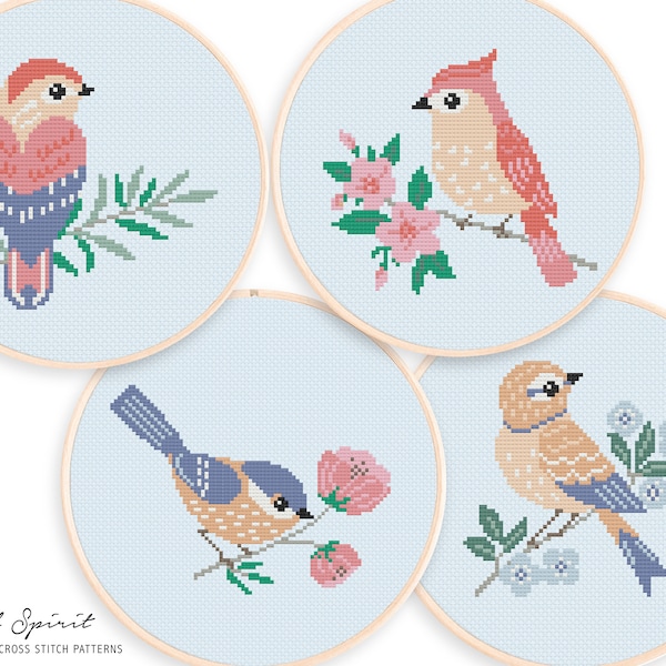 Bird Cross Stitch - Etsy