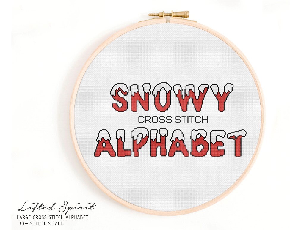 Snowy Alphabet Full Alphabet Cross Stitch Pattern - Etsy
