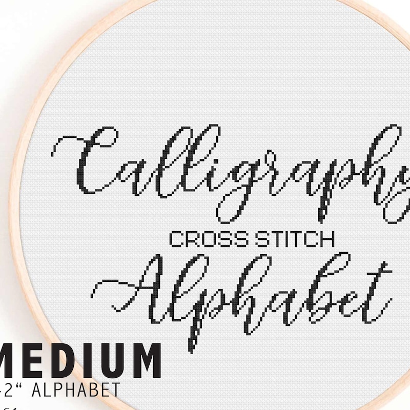 Full Alphabet Cross Stitching Calligraphy - Etsy
