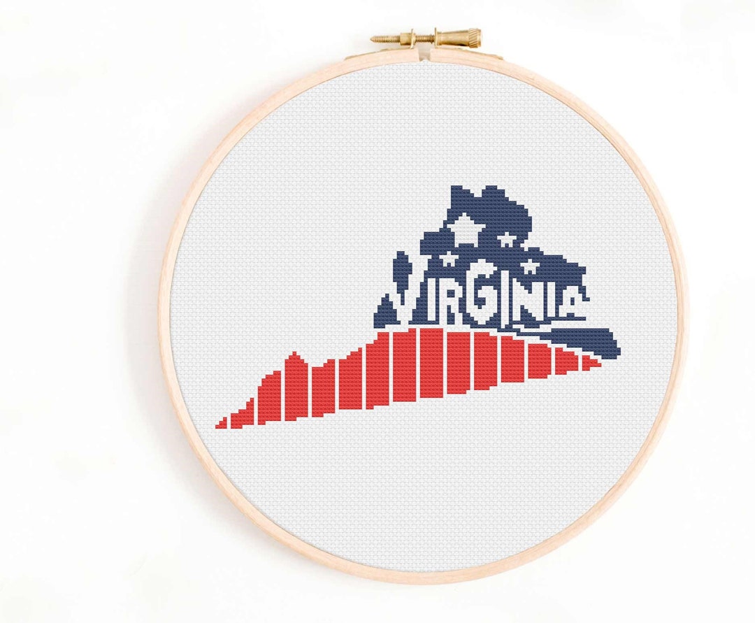 Virginia Cross Stitch Pattern Farmhouse Style Cross Stitch Pattern PDF ...