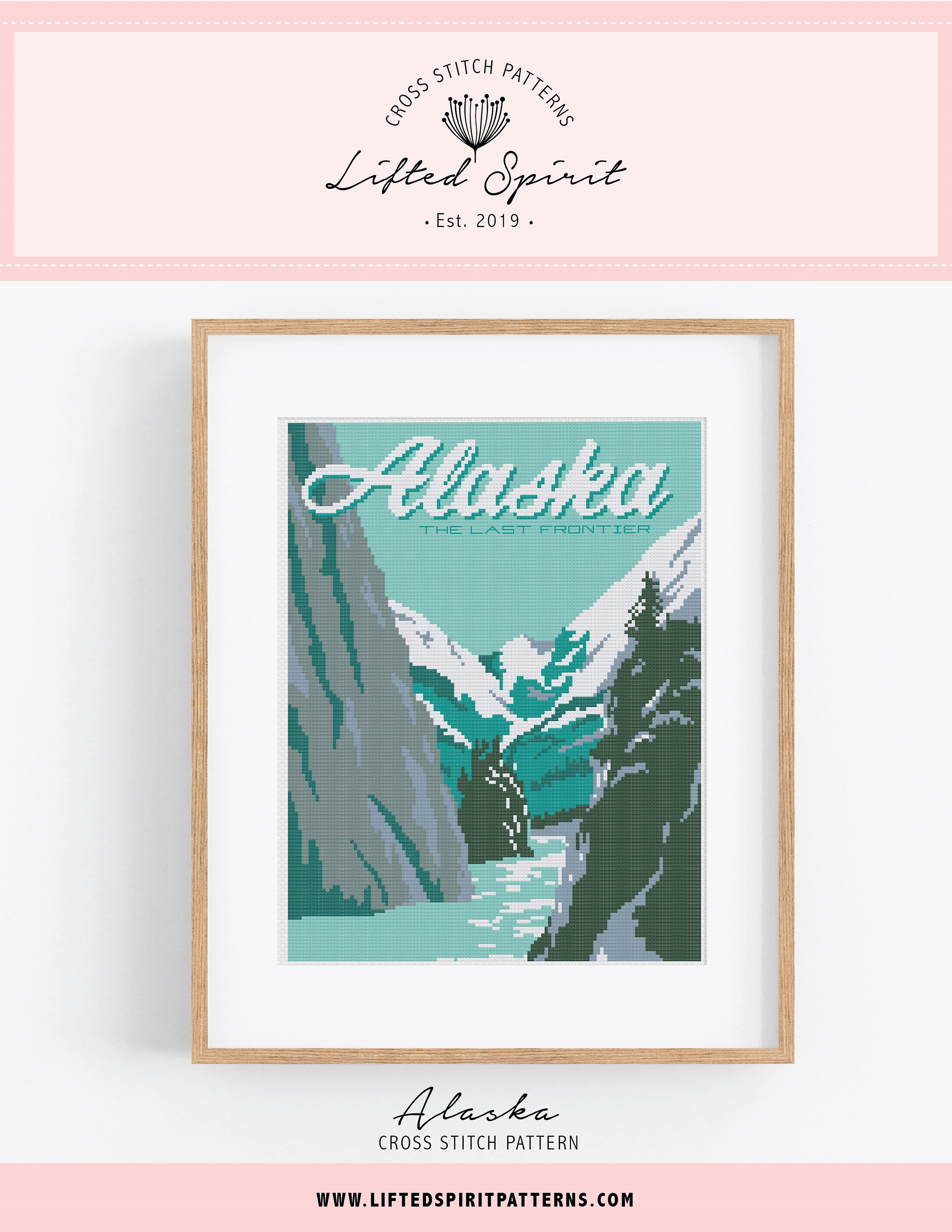 Vintage Travel 'alaska' Cross Stitch Pattern Vintage - Etsy