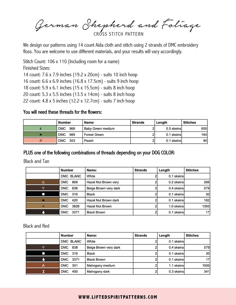 German Shepherd Cross Stitch Pattern Personalise Your Own - Etsy