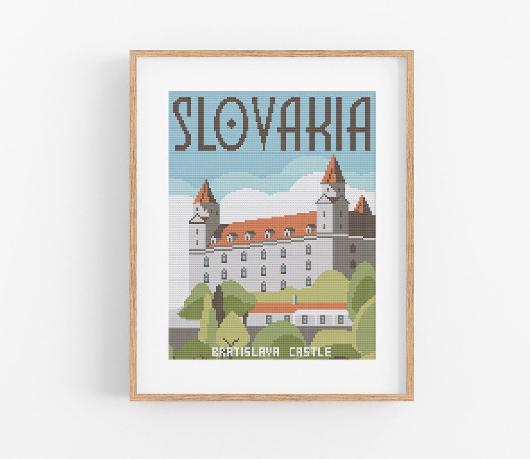 Vintage Travel Slovakia Cross Stitch Pattern - Europe Cross Stitch ...