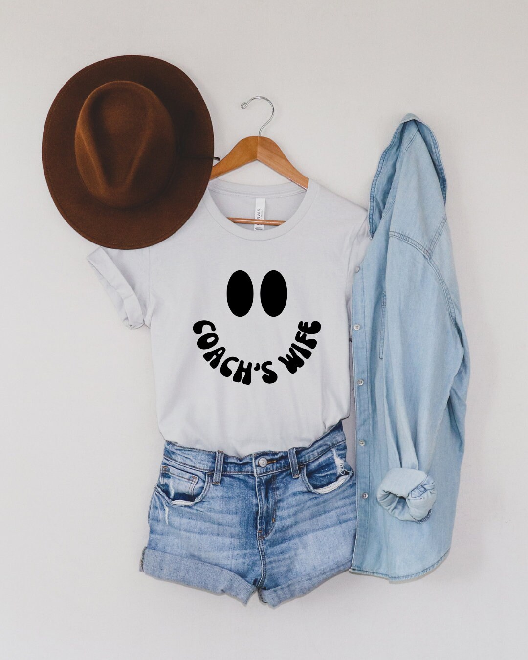 Coach's Wife Smiley Retro SVG Shirt Mug - Etsy