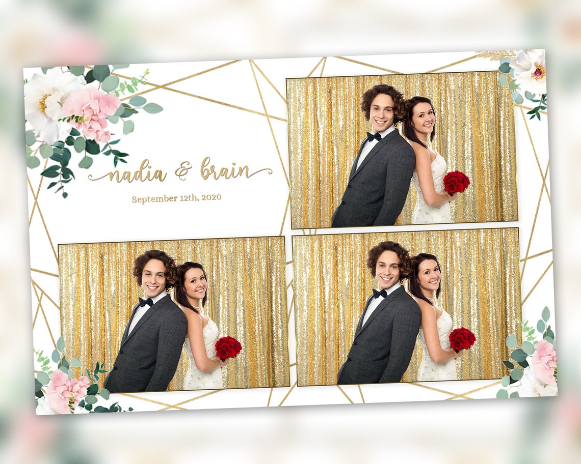 Wedding Photobooth Template Floral Photobooth Template 4x6 - Etsy
