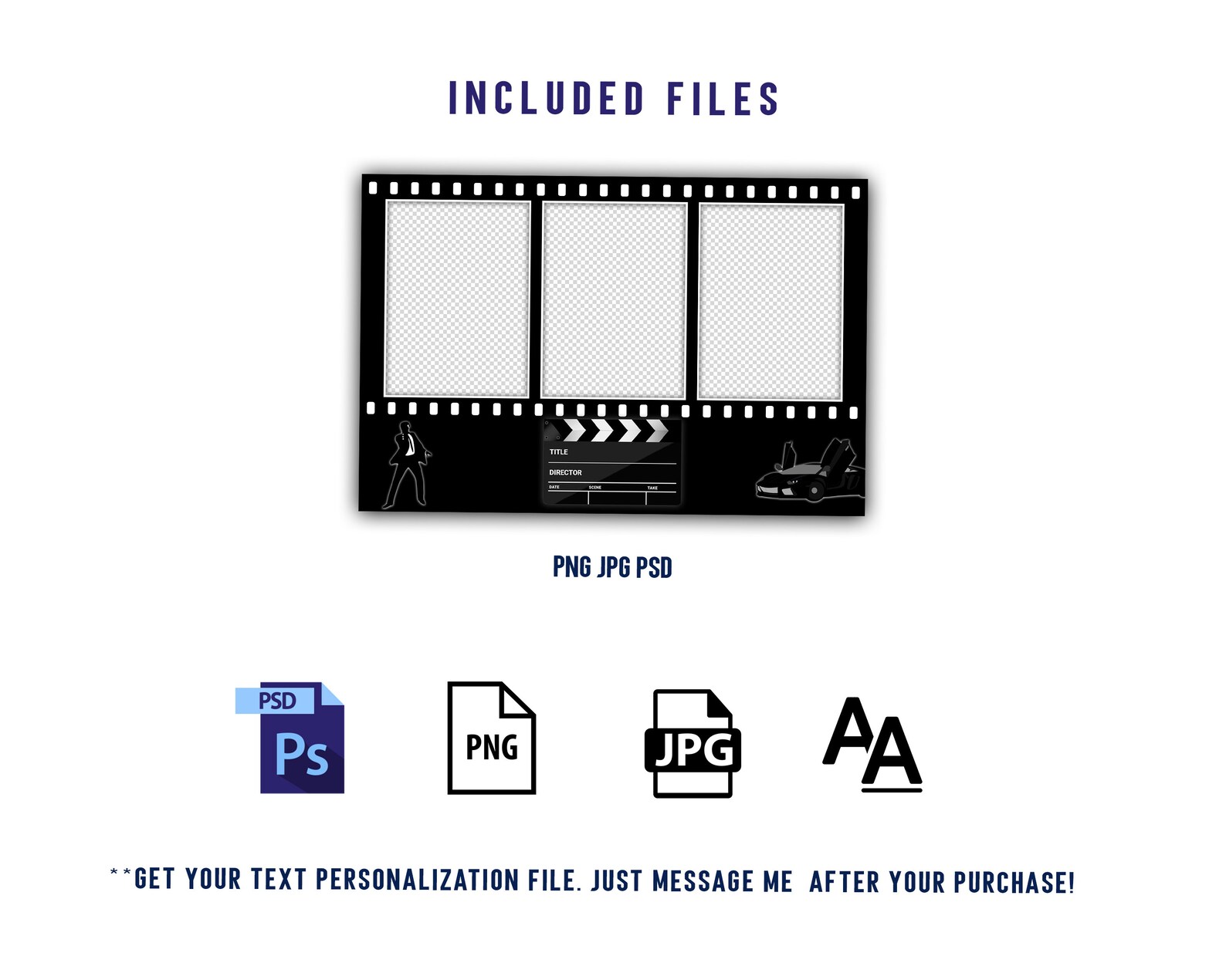 Movie Reel Film Photobooth Template Birthday Cinema Roll - Etsy