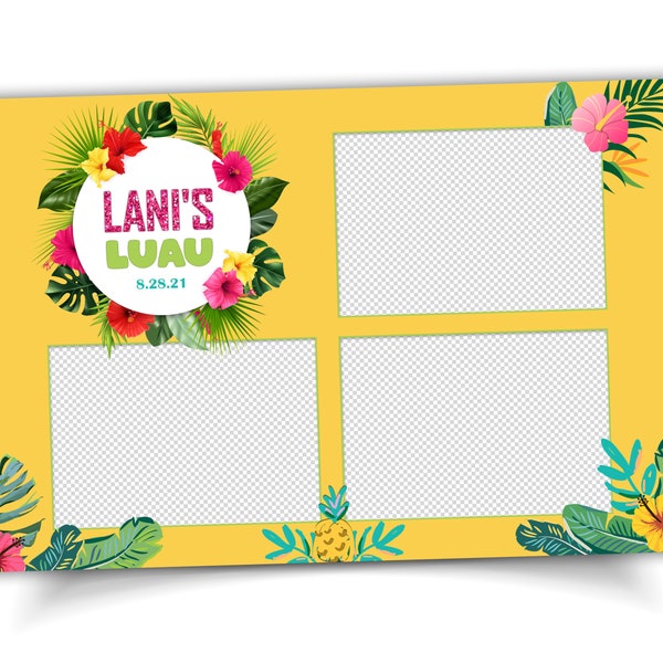 Luau Photo Booth Template - Etsy