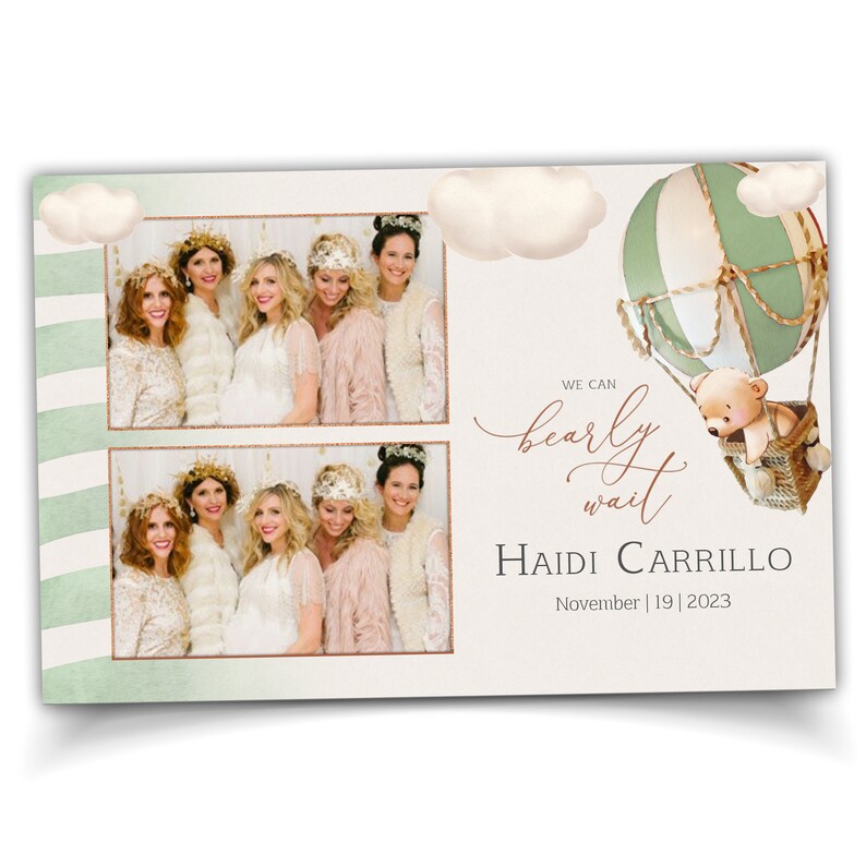 Photo Booth Template Baby Shower Birthday Bearly Wait Photobooth DSLR ...