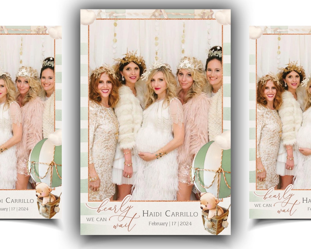 Baby Shower Photo Booth Template We Can Bearly Wait Photobooth Template ...