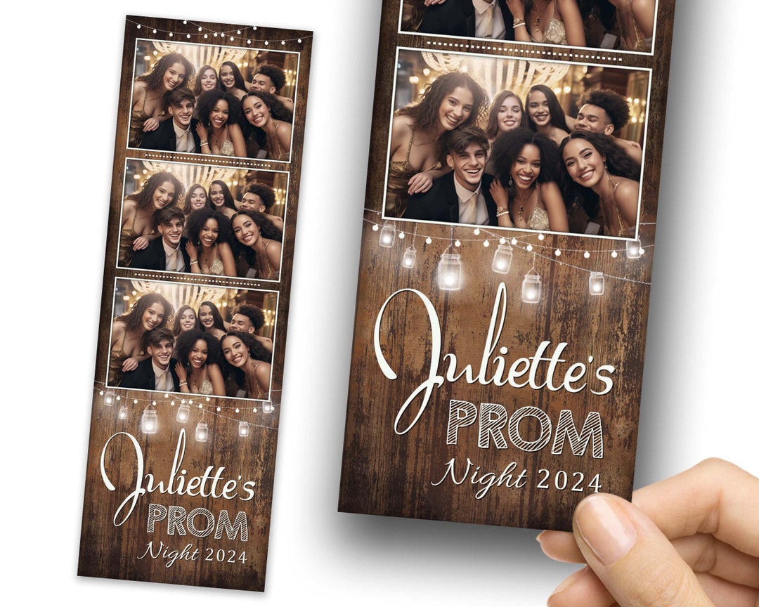 Prom 2024 Photobooth Template 2x6 Stripe 3 Photo Class of 2024 ...