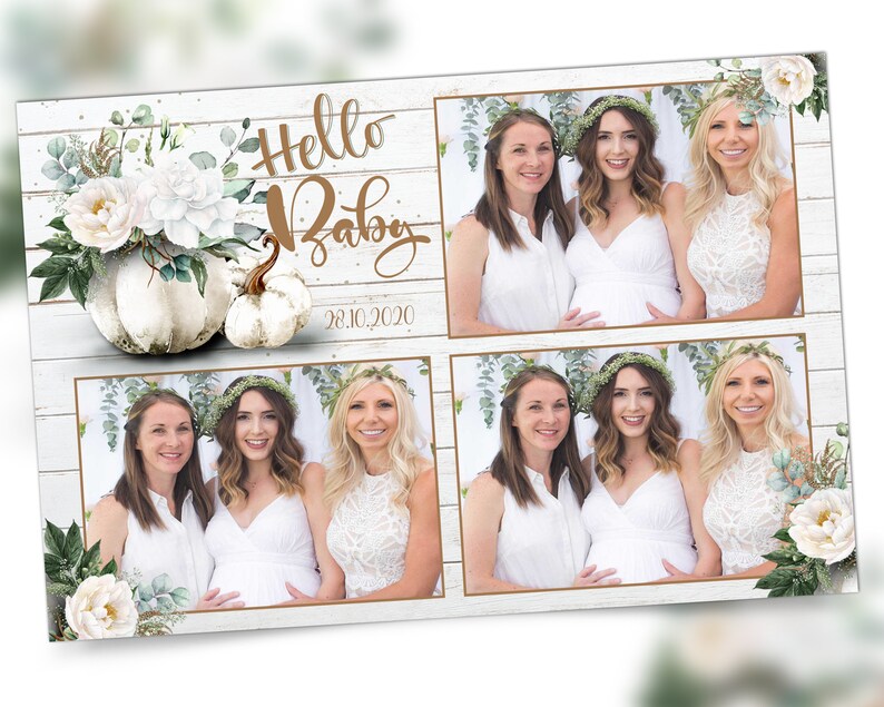 Baby Shower Photo Booth Template Hello Baby Welcoming Baby - Etsy