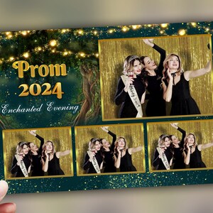 Enchanted Forest Prom 2024 Photobooth Template 4x6 Postcard 4 Photo ...