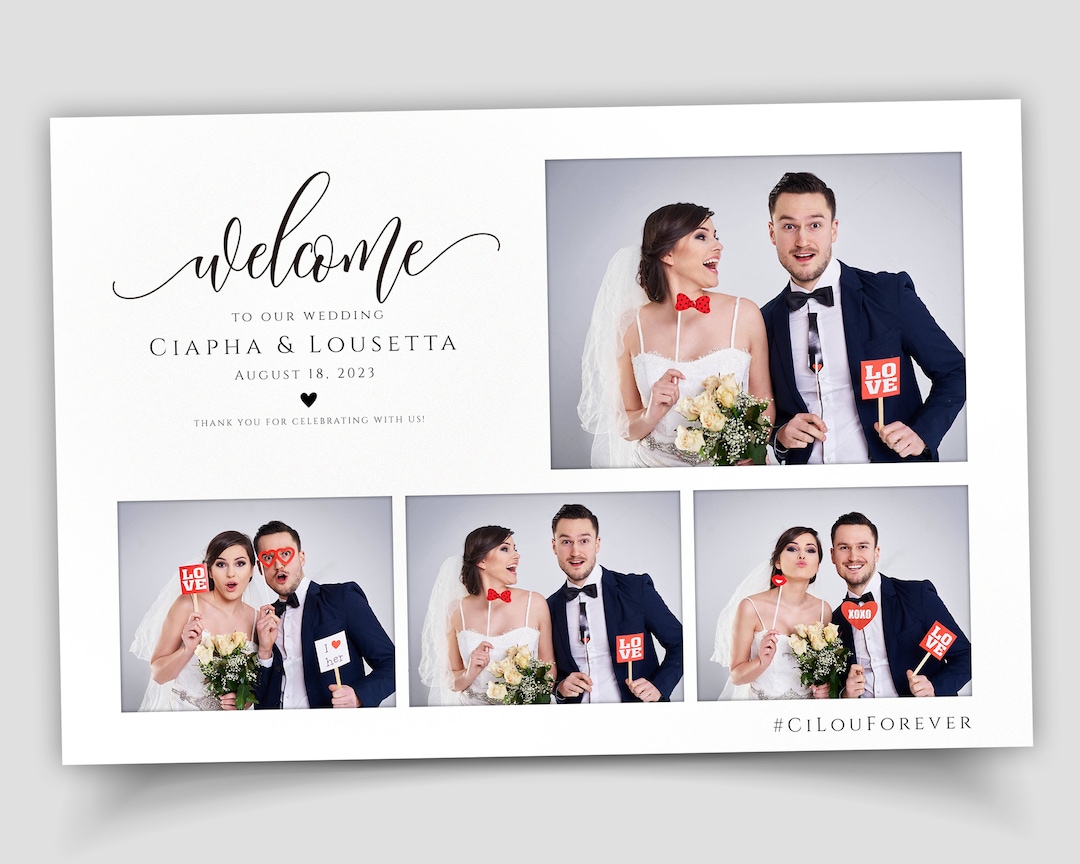 Signature Wedding Anniversary Photo Booth Template Mirror Booth Salsa ...