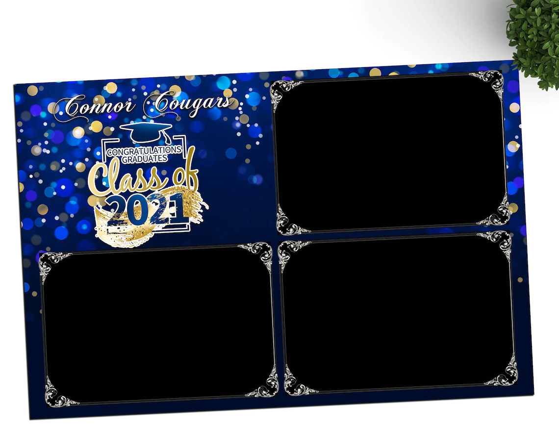 Graduation Photo Booth Template 4x6 Photobooth Template For Etsy