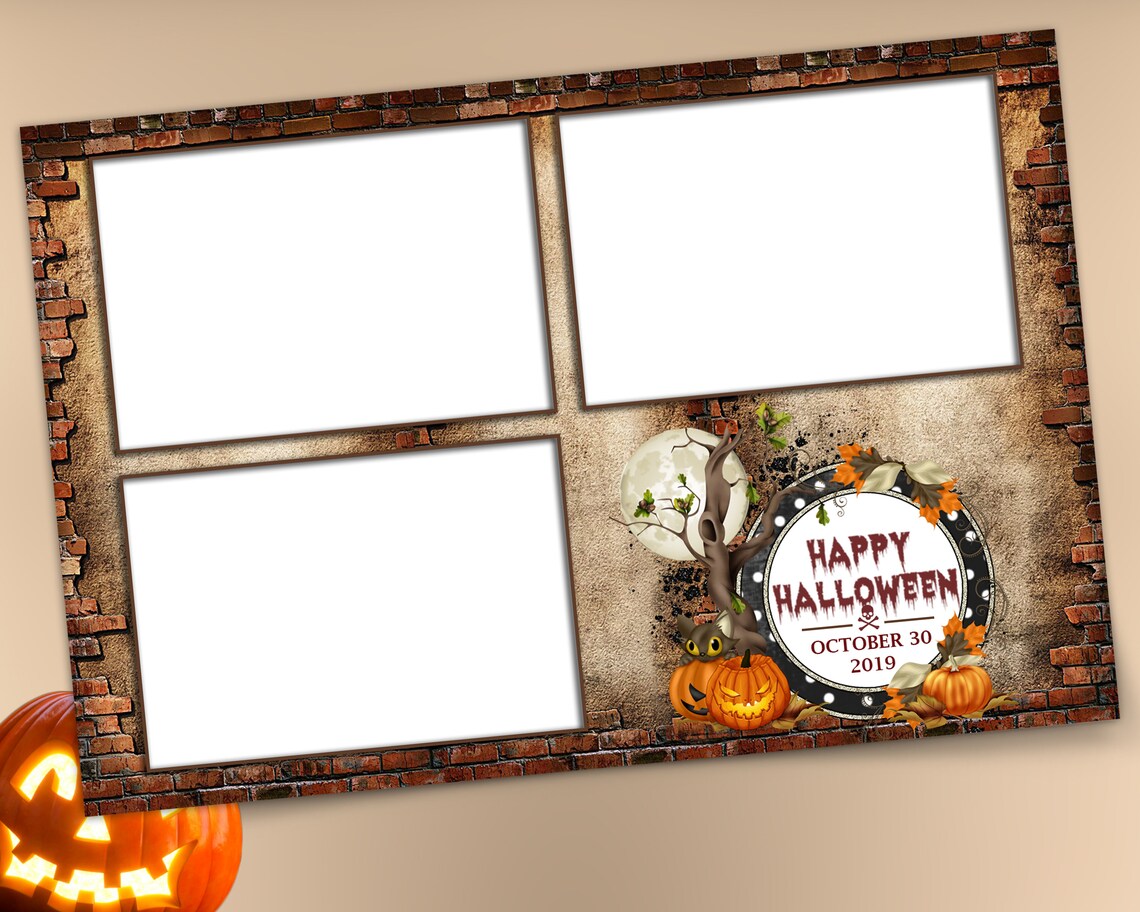 Halloween Photo Booth Template 4x6 Photobooth Pumpkin Template - Etsy