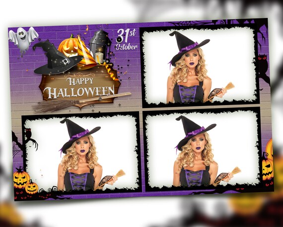 Halloween Photo Booth Template 4x6 Photobooth Pumpkin Template | Etsy