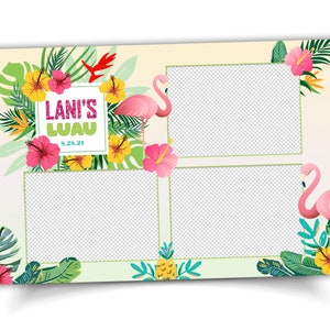 Beach Luau Photobooth Template, Hawaiian Luau Party, Aloha Party, Photo ...
