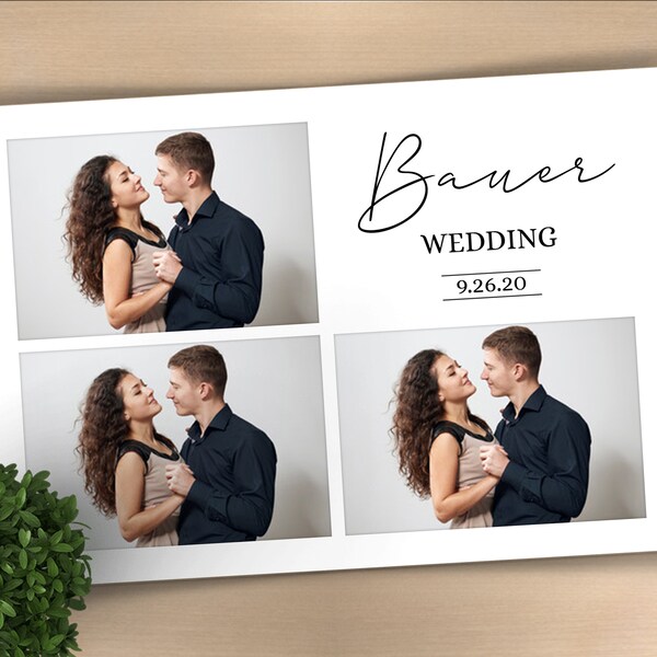 Wedding Photo Booth Template Black and White - Etsy