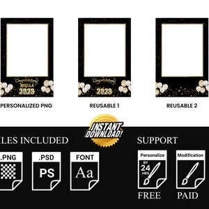 Graduation Photobooth Template, Class of Photo Booth Template, Mirror ...