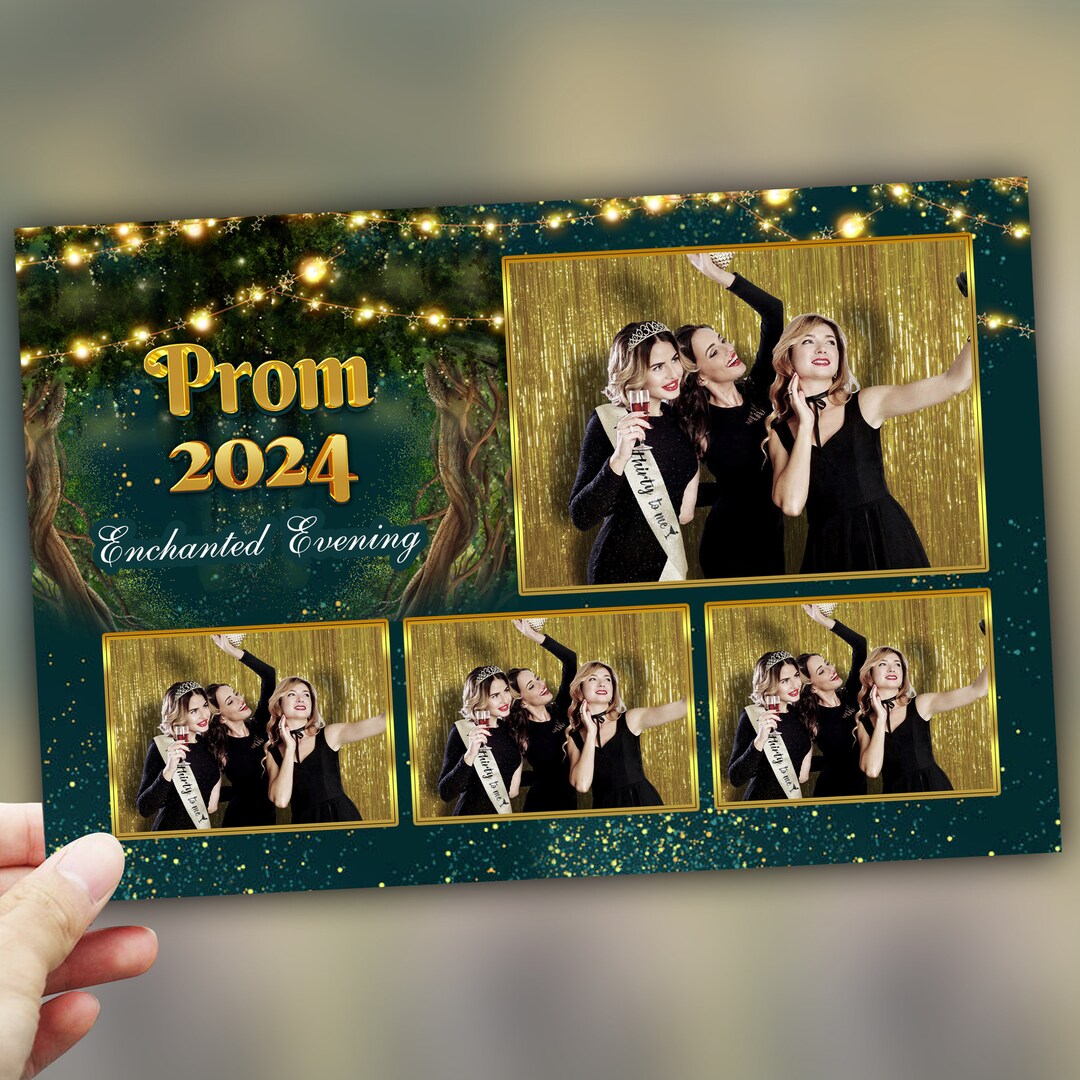 Enchanted Forest Prom 2024 Photobooth Template 4x6 Postcard 4 Photo ...