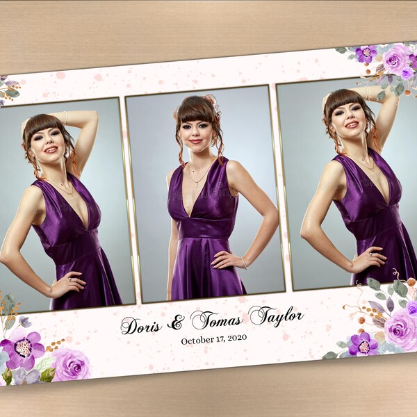 Purple Graduation Photo Booth Template - Etsy