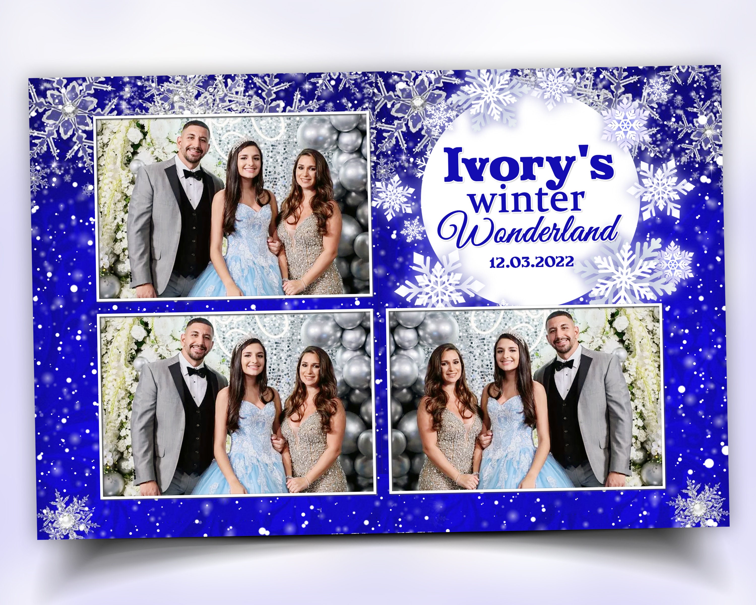 Photo Booth Template Winter Wonderland Winter Carnival 2021 - Etsy