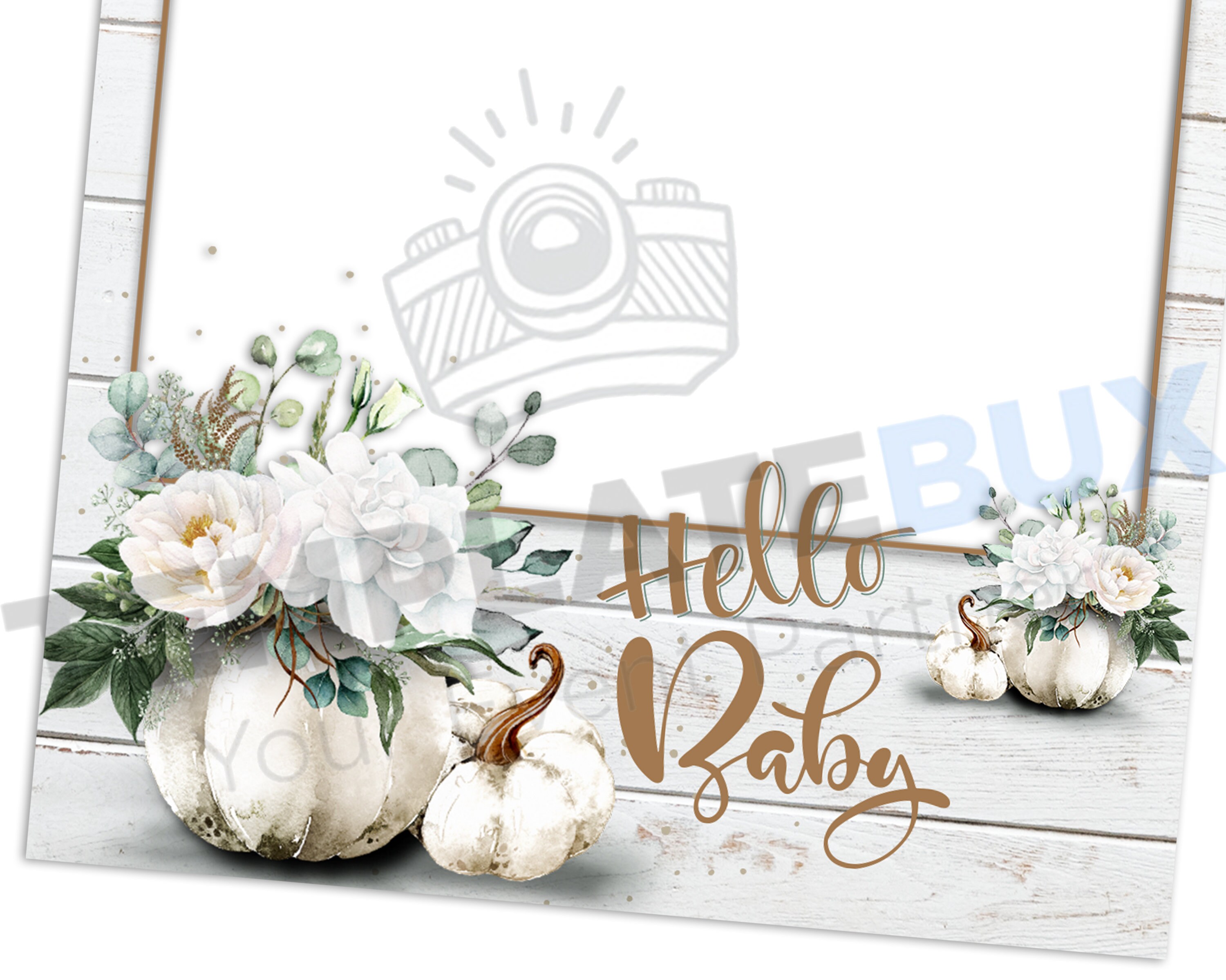 Baby Shower Photo Booth Template Hello Baby Welcoming Baby - Etsy