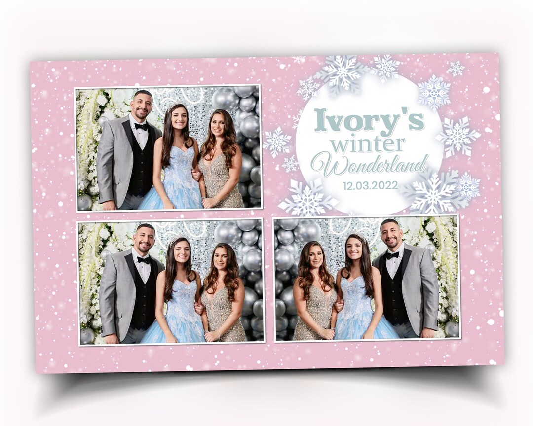 Photo Booth Template, Winter Wonderland, Winter Carnival 2021 4x6 3 ...