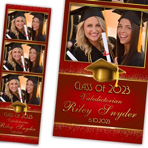 Graduation Photo Booth Template Prom 2023 Photobooth Class of 2023 Red ...
