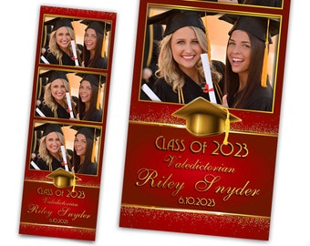 Graduation Photobooth Template Class of 2024 Photo Booth Template Red ...