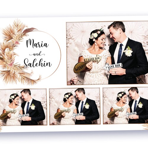 Buy Boho Wedding Photo Booth Template 4x6 Mirror Booth Photobooth 