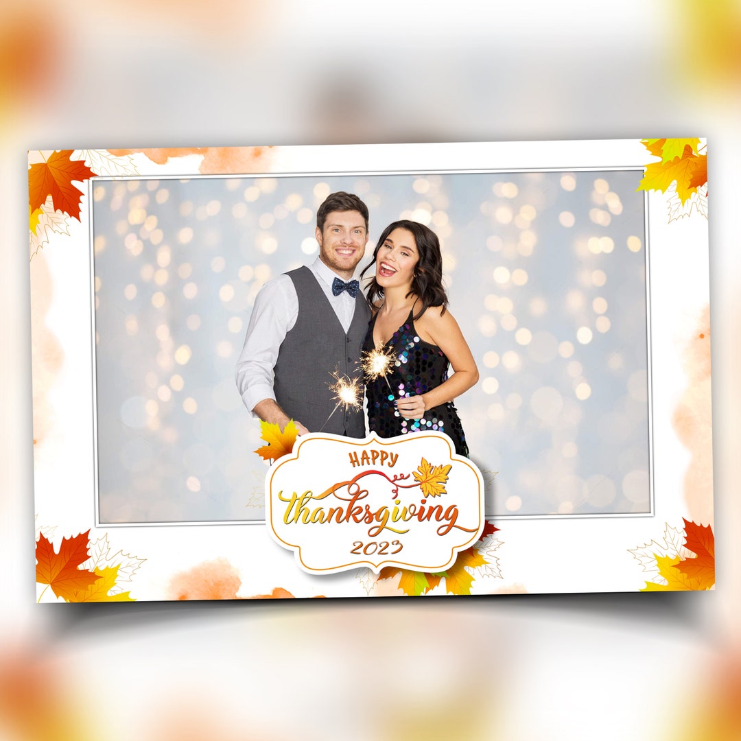 Thanksgiving Fall Festival Photobooth Template 4x6 Single Pic With Font ...