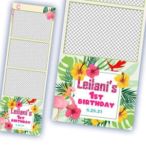 Beach Luau Photobooth Template, Hawaiian Luau Party, Aloha Party, Photo ...