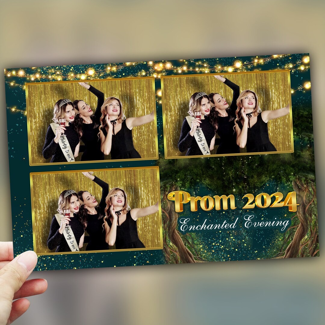 Text Editable Enchanted Forest Prom 2024 Photobooth Template 4x6 ...