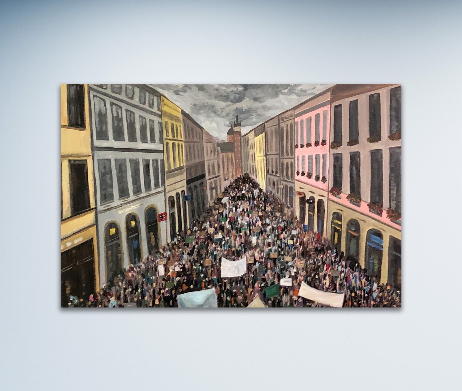 Climate Change Rally, Original Painting, Acrylic, 24 X 36 Inches - Etsy
