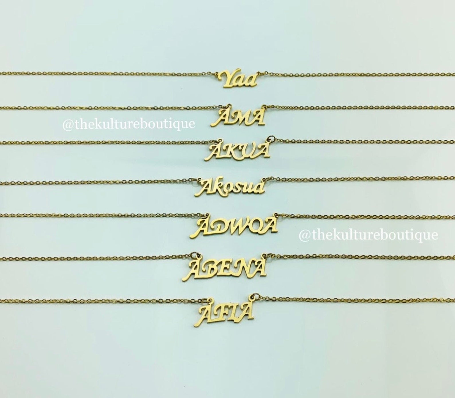 Ghana Day Name Necklaces - Etsy
