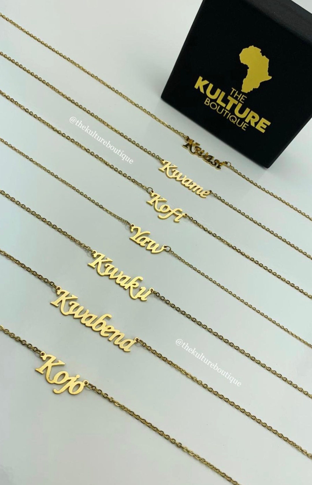 Ghana Day Name Necklaces - Etsy