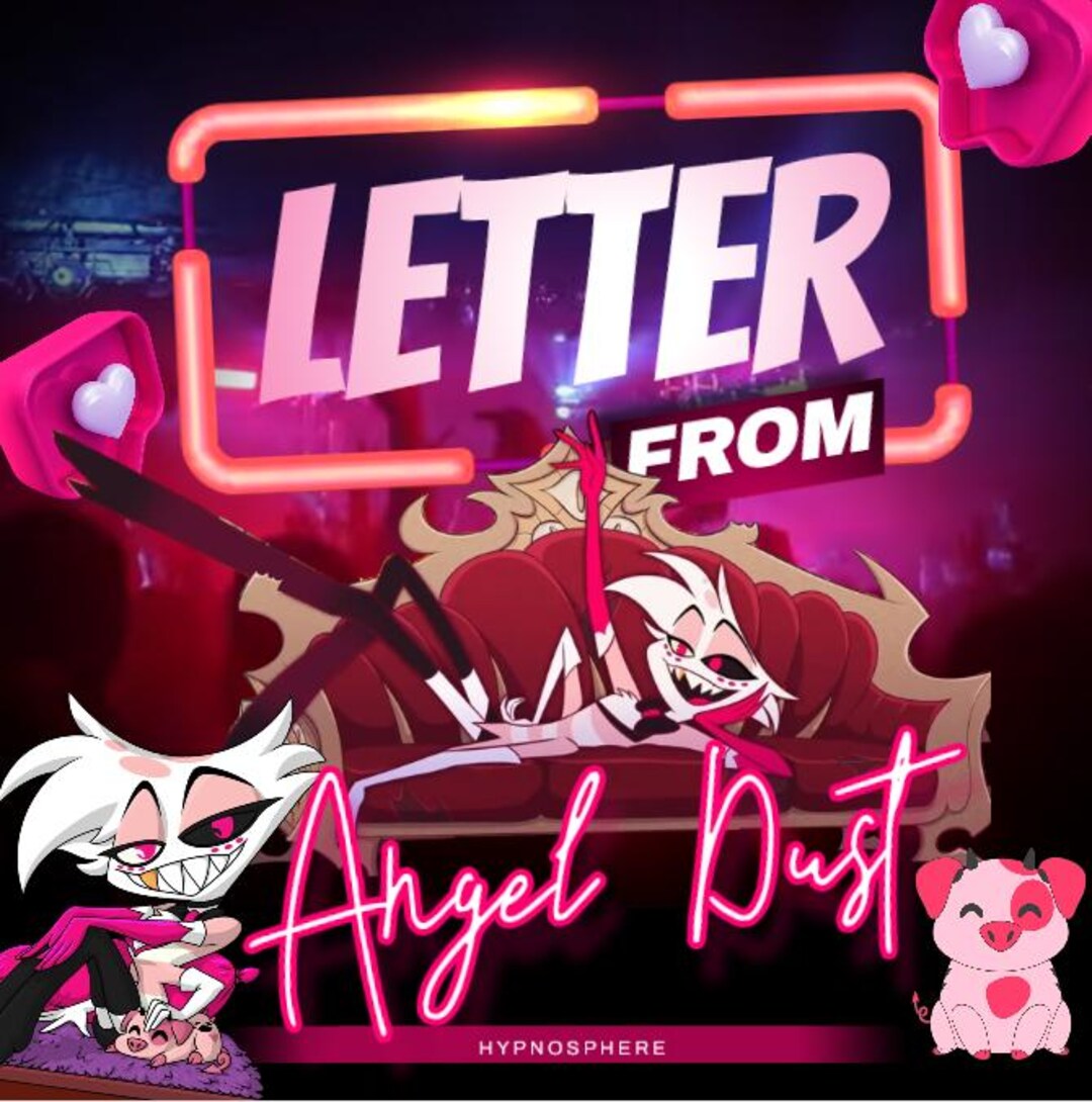 Angel Dust Custom Digital Comfort Character Letter | Hazbin Hotel ...