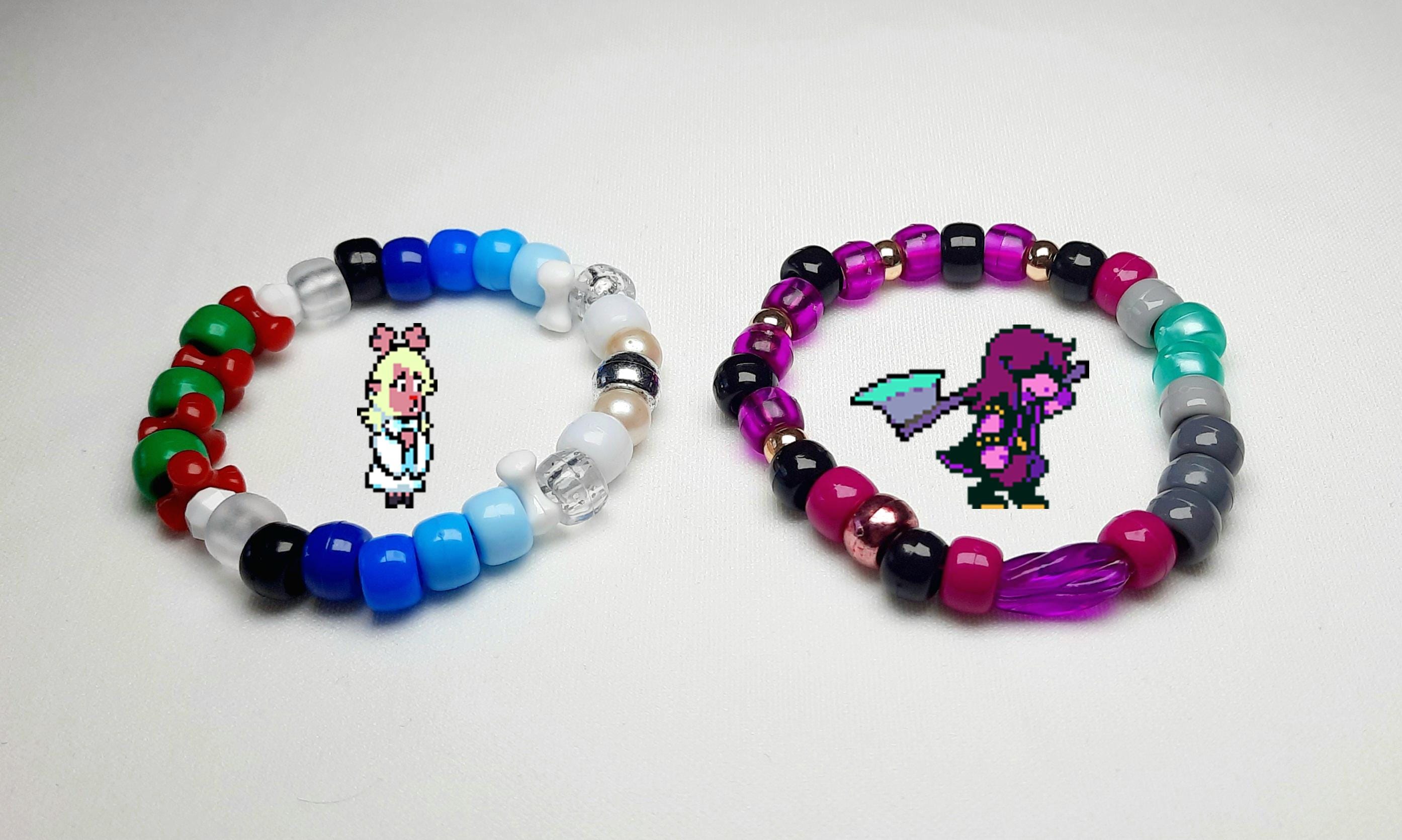 Deltarune (chapter 1, 2, 3, 4) Kandi Bracelets | UNDERTALE Kris Ralsei ...
